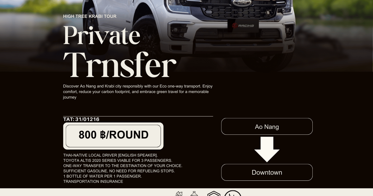 Private SUV-Transfer: One-way Ao Nang - Downtown, Krabi | GetYourGuide