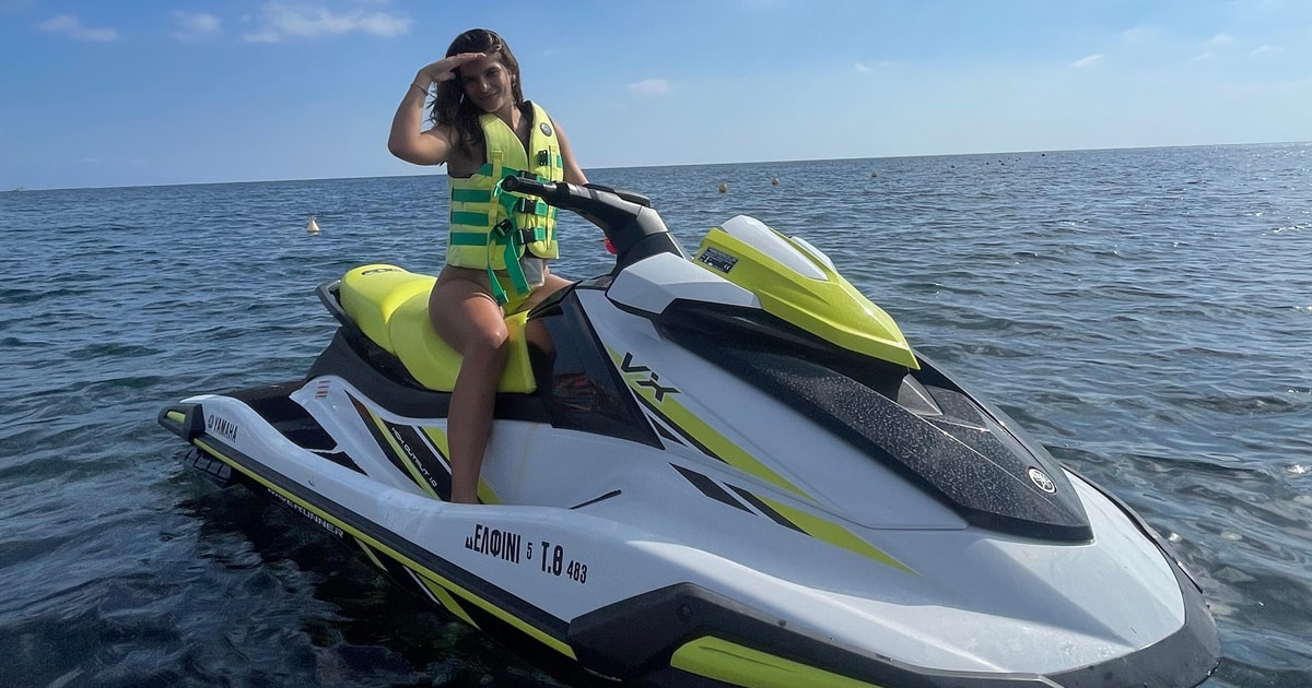 Santorini: Jetskiudlejning i Perissa, Perivolos og St. George ...