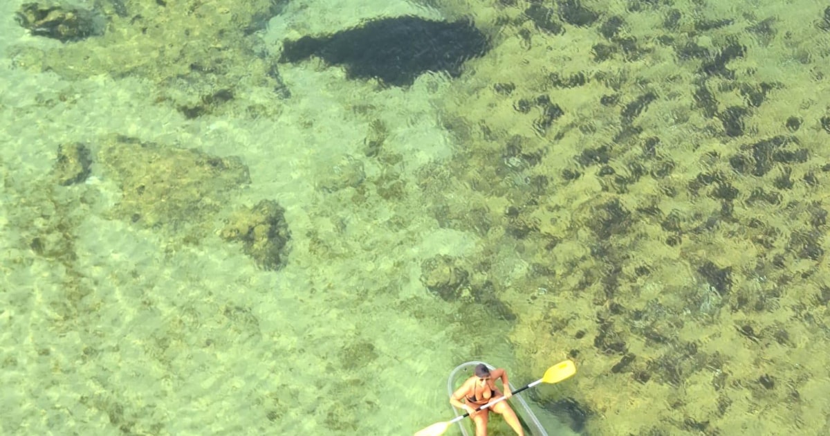 Passeio de caiaque 100% transparente na praia de Benagil com um morador ...