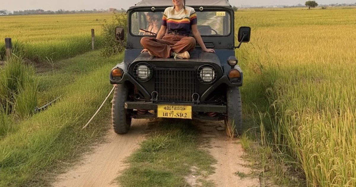 Siem Reap s vintage džípem: Prohlídka venkova / klasický západ slunce ...