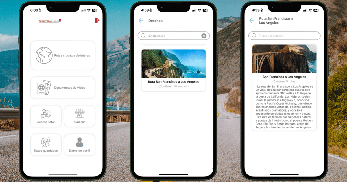 Audio guide app Route San Francisco to Los Angeles | GetYourGuide