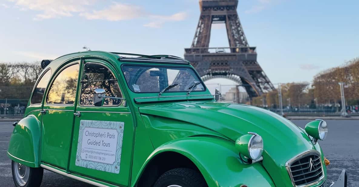 Privat guidet tur i Paris i en klassisk fransk bil af typen 2CV ...