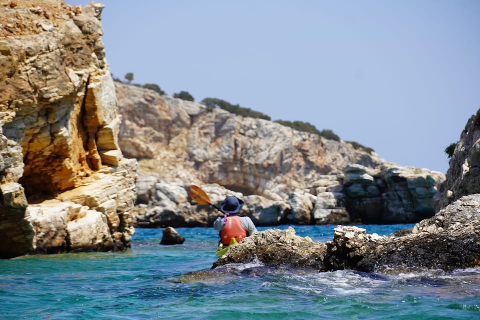 Naxos: Rina Cave Sea Kayak Tour with Snorkeling & Picnic | GetYourGuide