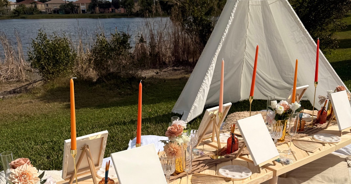 Luxury Outdoor Sip & Paint Experience- Near Miami | GetYourGuide