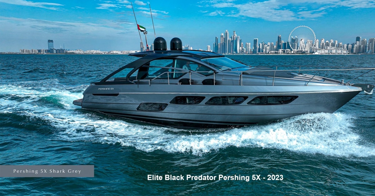 Black Predator Pershing 5X – 2023 Yacht Rental Dubai - 8 PAX | GetYourGuide