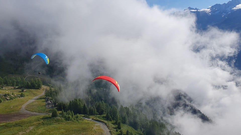 Chamonix-Mont-Blanc: Mountain Tandem Paragliding Flight | GetYourGuide