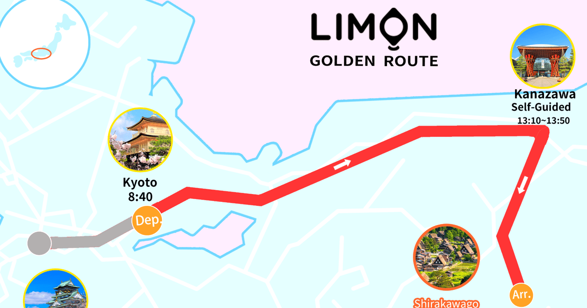 One-Way Bus: Kyoto to Takayama via Kanazawa, Shirakawa-go | GetYourGuide