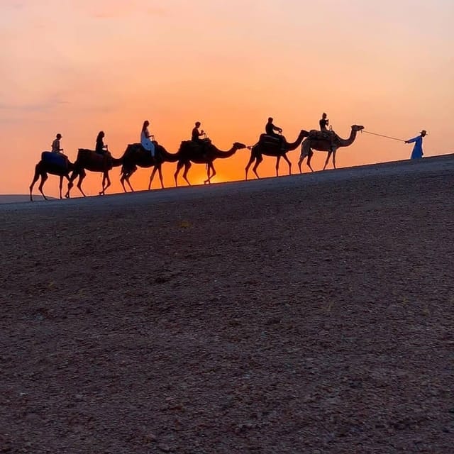 Agafay Desert Sunset Camel Ride with Dinner in Camp | GetYourGuide