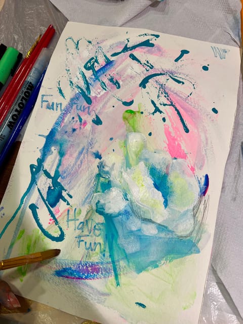 London: Paint and Sip Abstract Mixed Media Painting Session | GetYourGuide