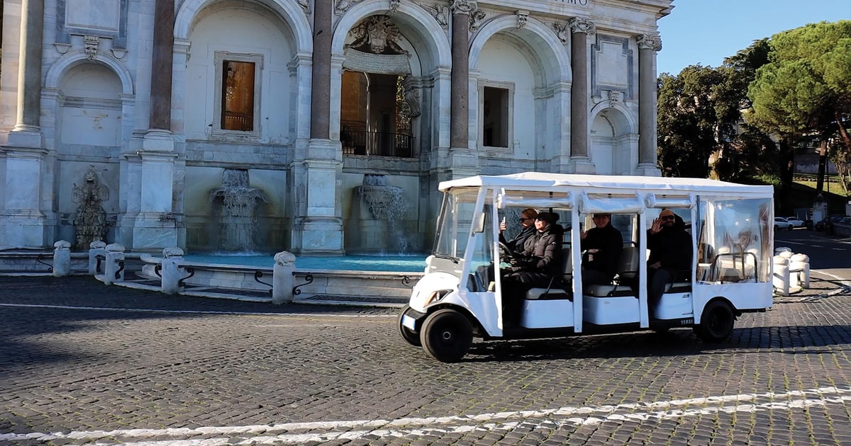 Rom: Piazzaer, springvand, monumenter og basilikaer i golfvogn ...