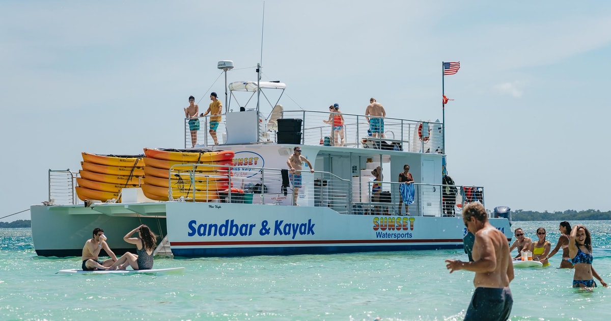 Key West: Sandbar Excursion & Kayak Tour with Lunch & Drinks | GetYourGuide