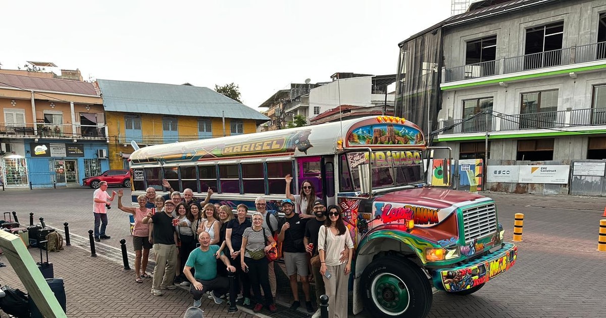 City Tour in a Diablo Rojo through Panama City | GetYourGuide