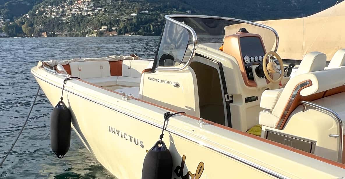 Lake Como: Glamour Private Tour 3 hours Invictus boat | GetYourGuide