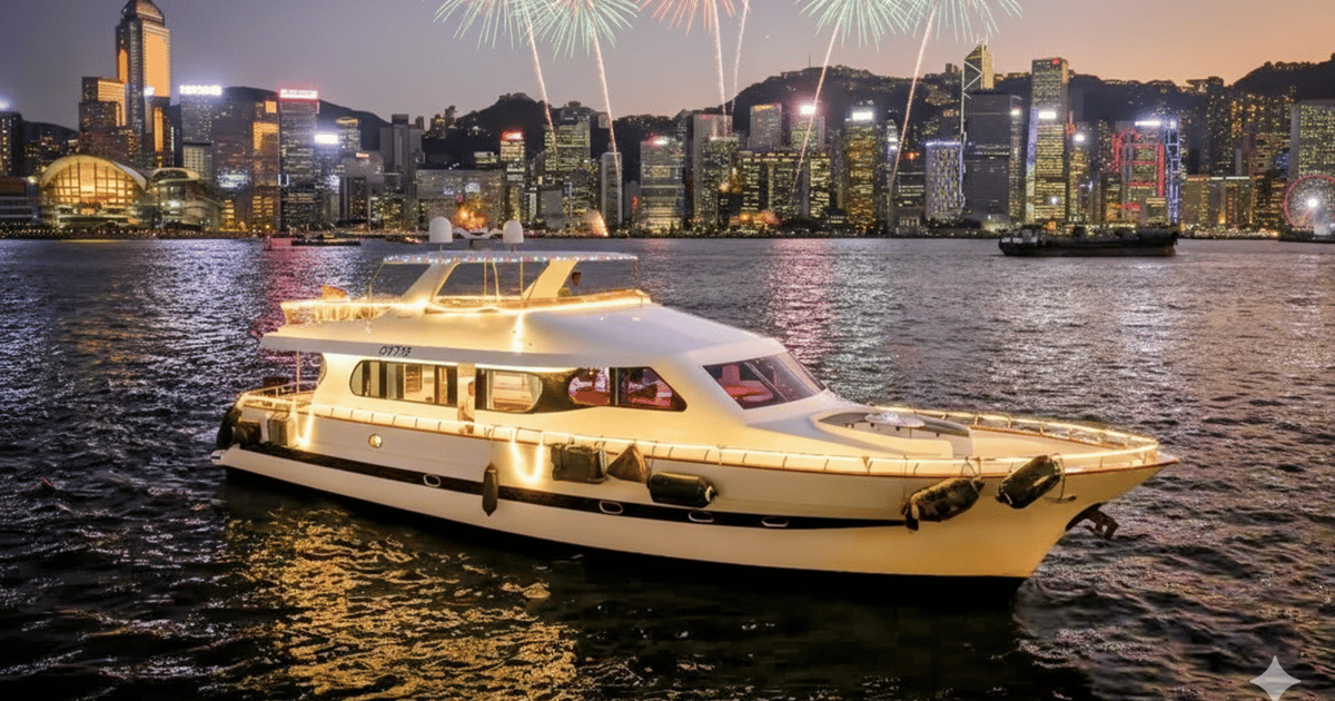 HK: Lunar New Year Fireworks Cruise with Unlimited Drinks | GetYourGuide