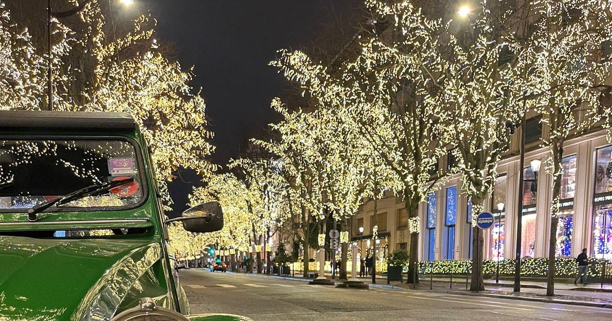 Paris: Citroën 2CV'de özel Noel ışıkları turu 2 saat | GetYourGuide