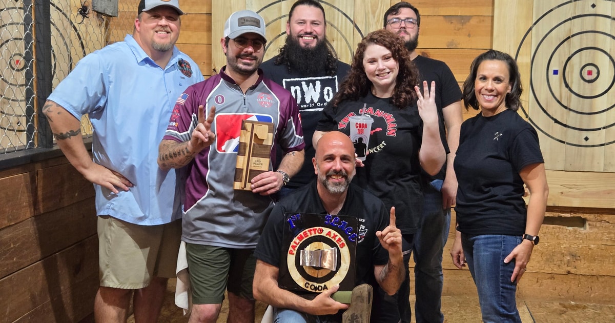 Bluffton: Axe Throwing Experience with Drinks and Snacks | GetYourGuide