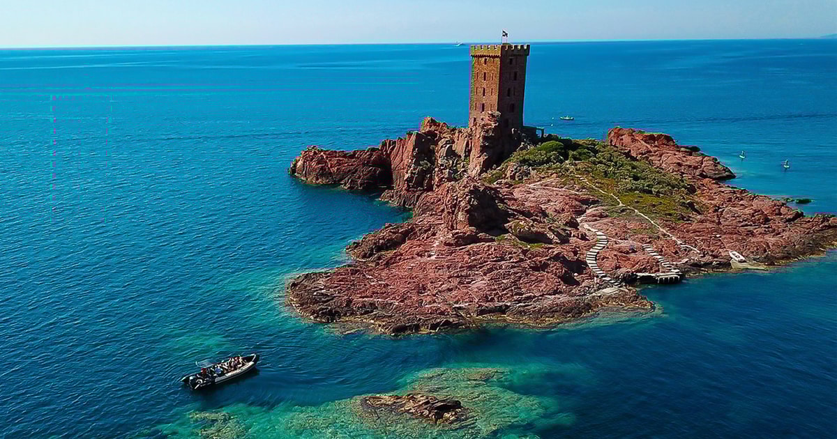 Fréjus: Sea and Creeks Boat Tour with Snorkeling and Drinks | GetYourGuide