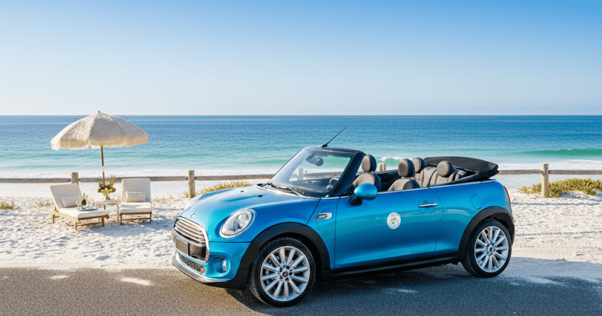 Perth: Coastal Beach Tour in a Mini Cooper Convertible | GetYourGuide