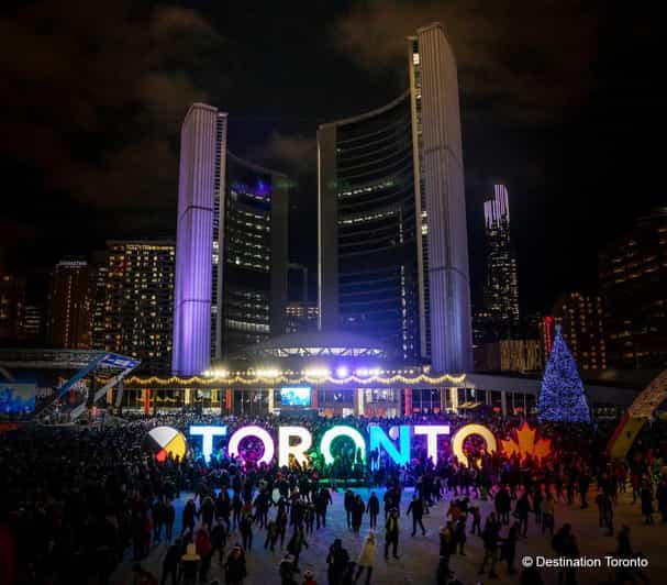 Toronto: Guided City Sightseeing Festive Lights Bus Tour | GetYourGuide