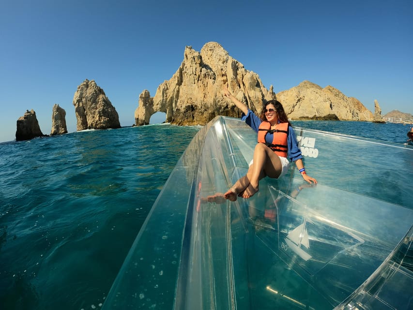Los Cabos: Tour en barco transparente con tour de la ciudad opcional ...
