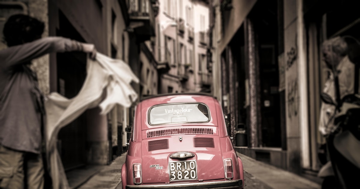 Milaan: Grand Tour per rode Fiat 500 (4 uur, 4 haltes) | GetYourGuide