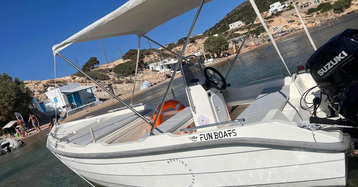 Provatas : small boat rental to Kleftiko | GetYourGuide