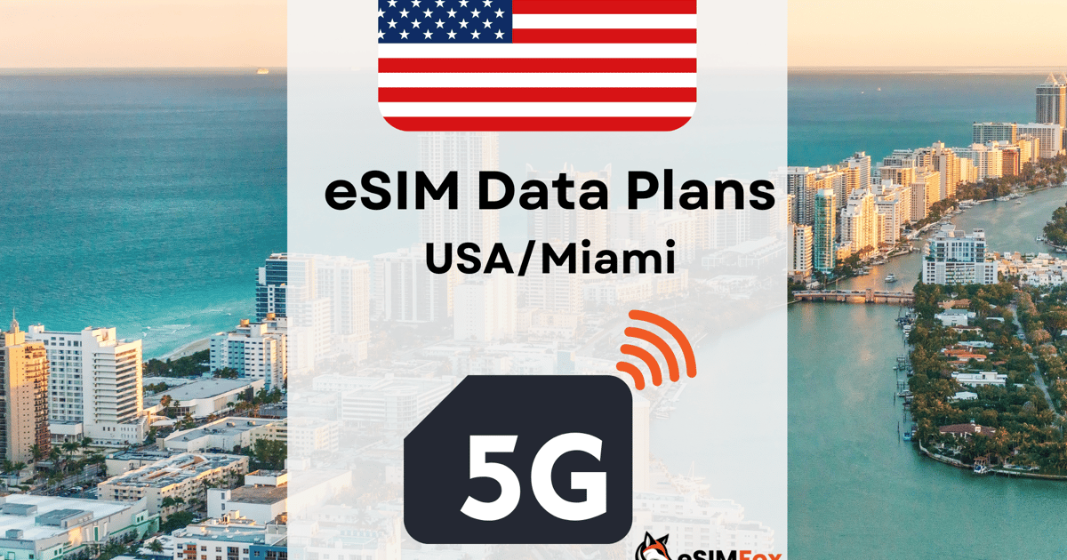 Miami : Plan de datos de Internet eSIM para EEUU 4G/5G | GetYourGuide