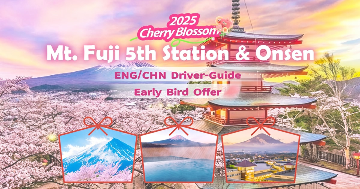 Tokio: Mt. Fuji Lente Dagtrip met Kersenbloesems & Onsen | GetYourGuide