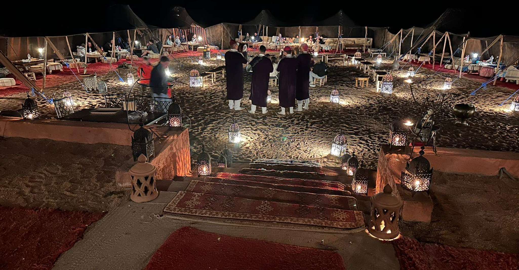 Magical dinner in agafay desert with fire show | Adventure in Marrakech