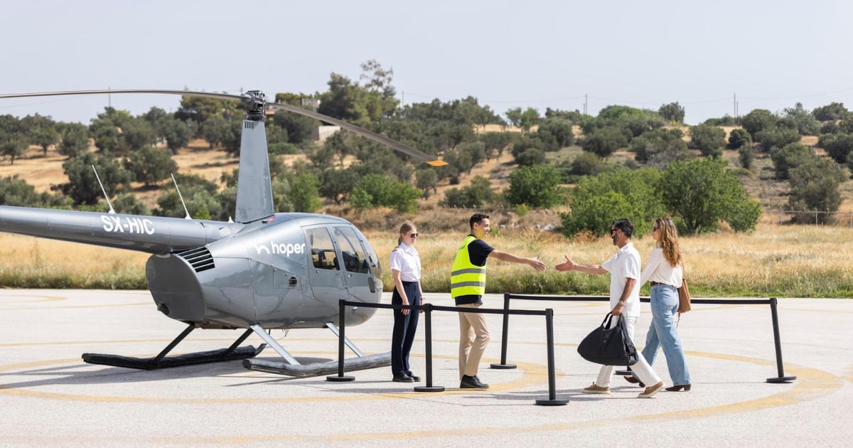 Athens to Kea: Scenic Helicopter shared flight | GetYourGuide
