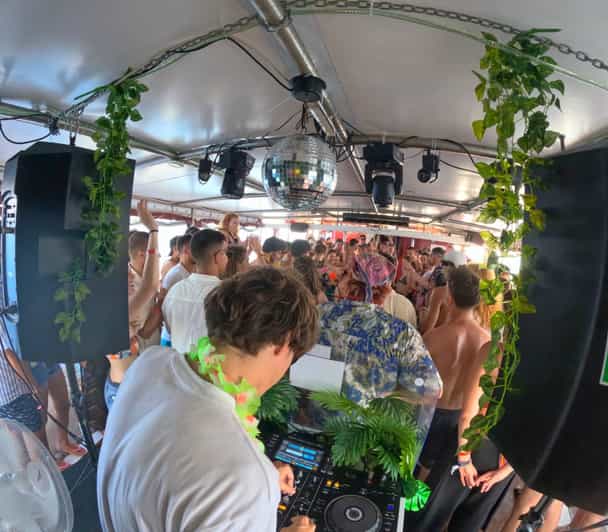 Split: Sunset Boat Party with Live DJs and Blue Lagoon Swim | GetYourGuide