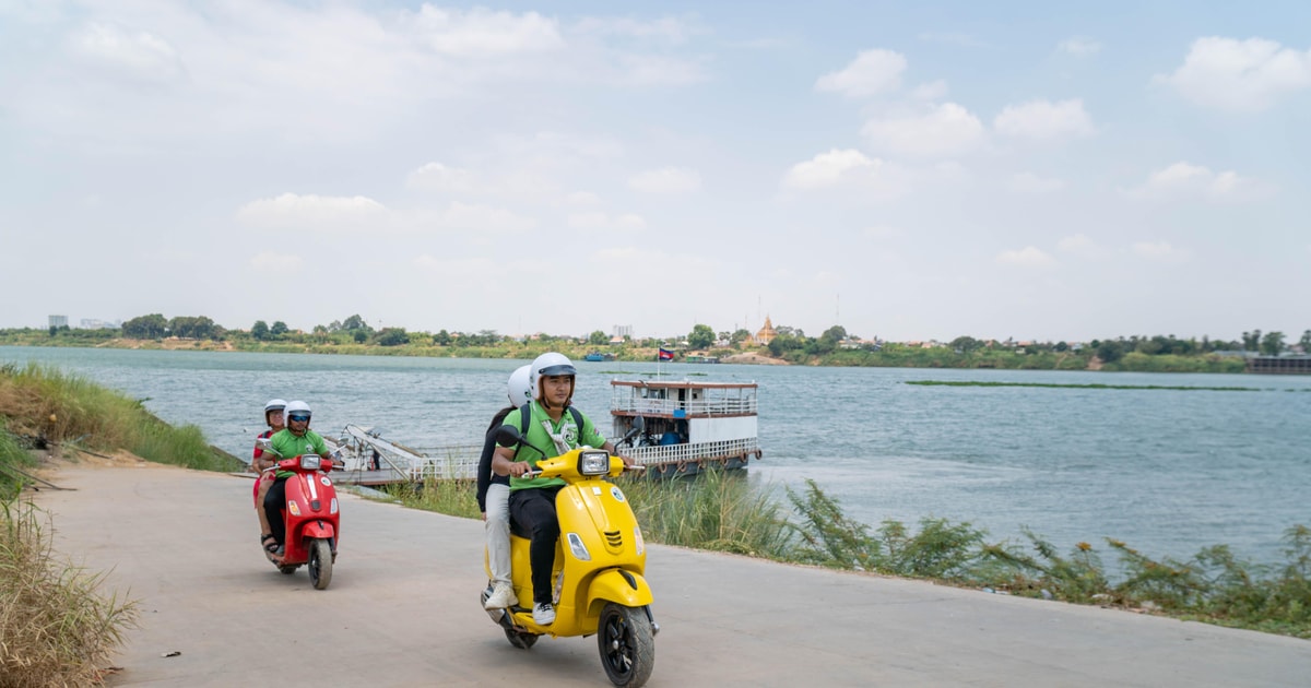 Phnom Penh Silk Island Sunset Haft Day Vespa Tour | GetYourGuide