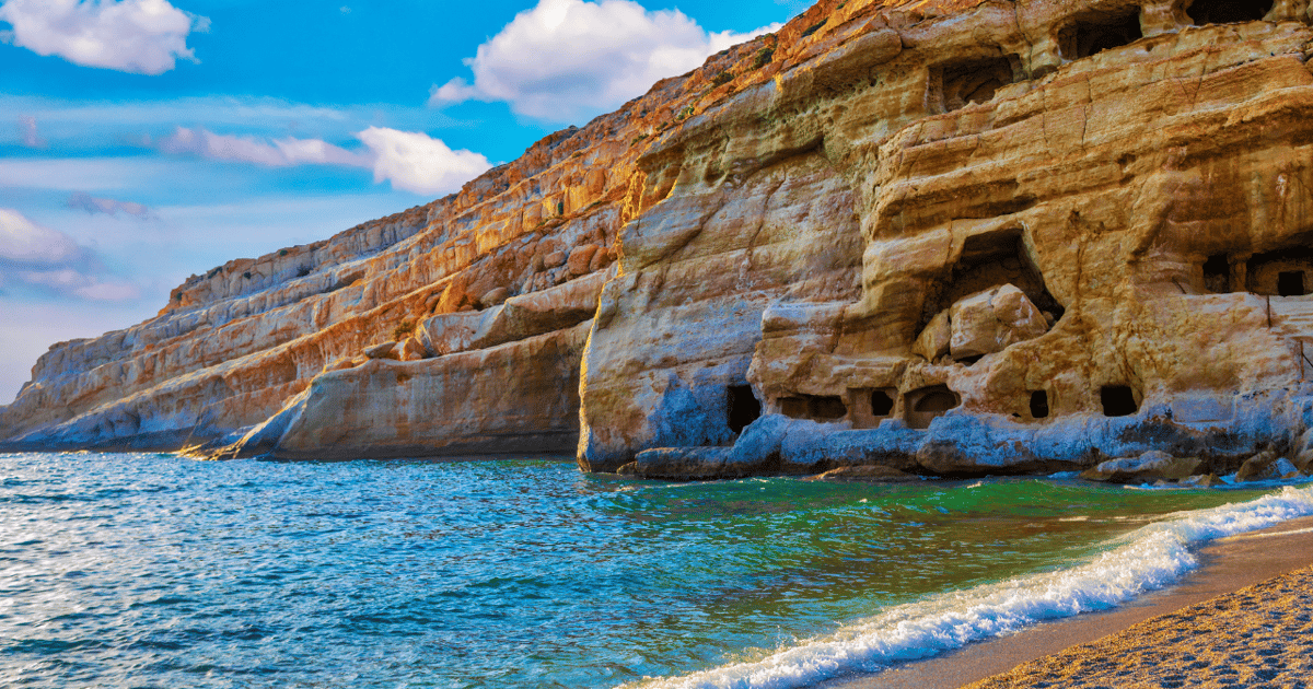From Heraklion: Matala, Hippies Caves & Ancient Gortyn | GetYourGuide