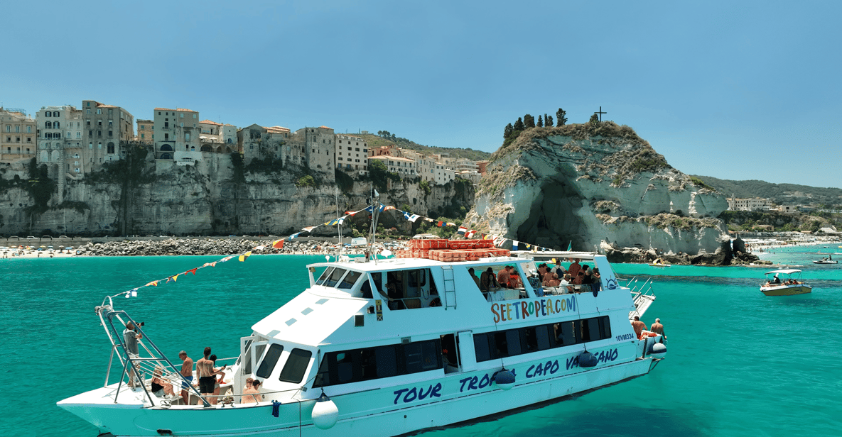 From Tropea: Capo Vaticano boat tour with snorkel & aperitif | GetYourGuide