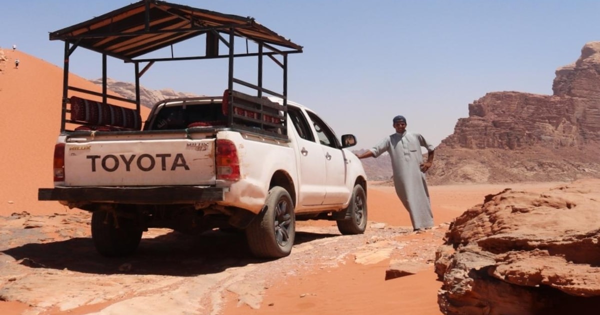 Wadi Rum: Famous place UNESCO Jeep Tour Camel Ride Option | GetYourGuide