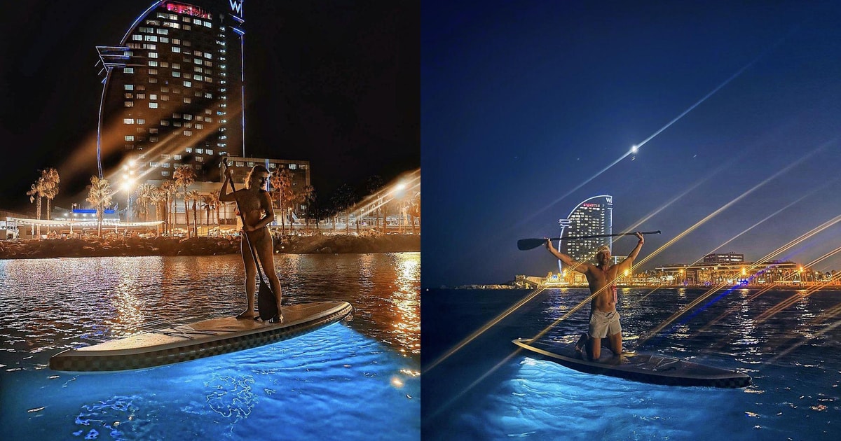 Stand Up Paddle mit professioneller Beleuchtung in Barcelona | GetYourGuide
