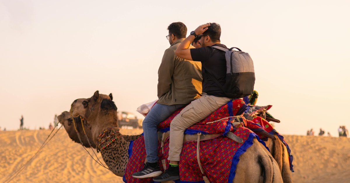 Doha Desert Long Camel Ride Experience on Dunes | GetYourGuide