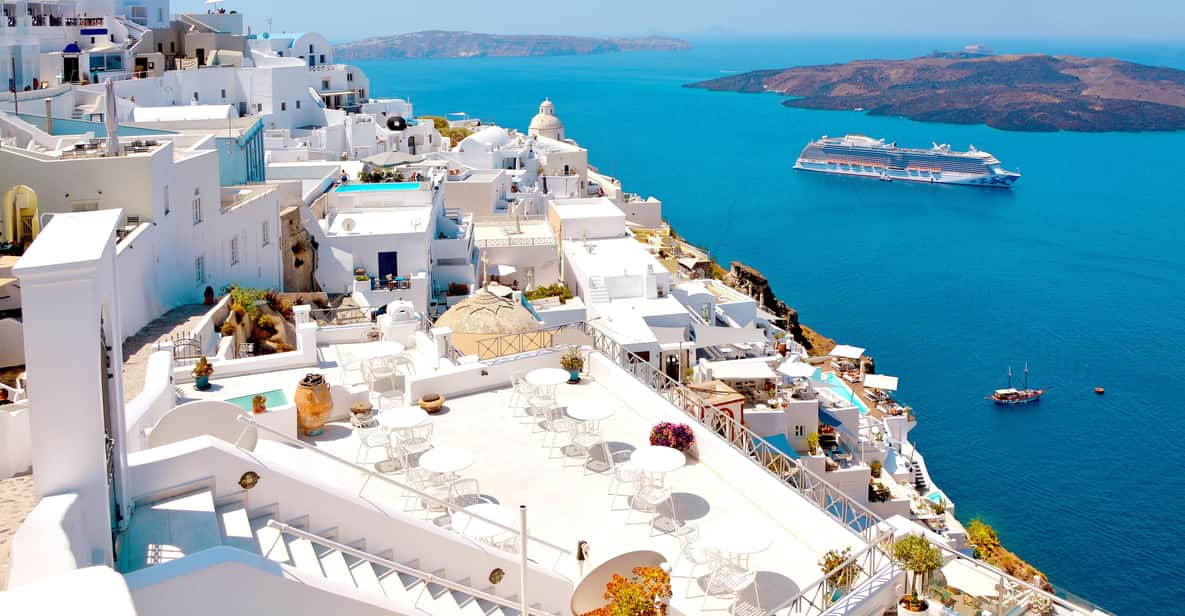 Santorini Caldera: Sunset Cruise with Dinner | GetYourGuide