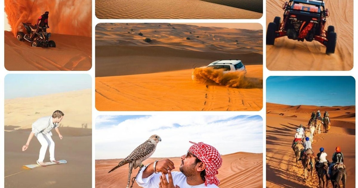 Desert Safari,Inland Sea Tour Including CamelRide & Transfer | GetYourGuide