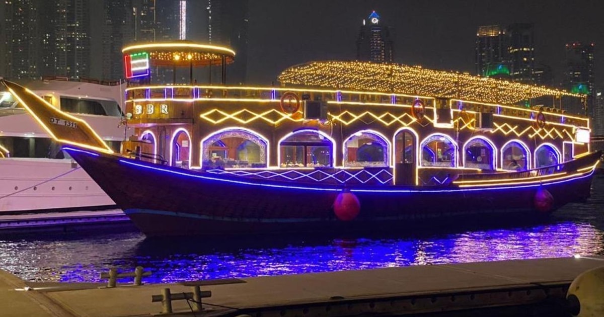 Marina Dhow Cruise Dinner with Live shows | GetYourGuide