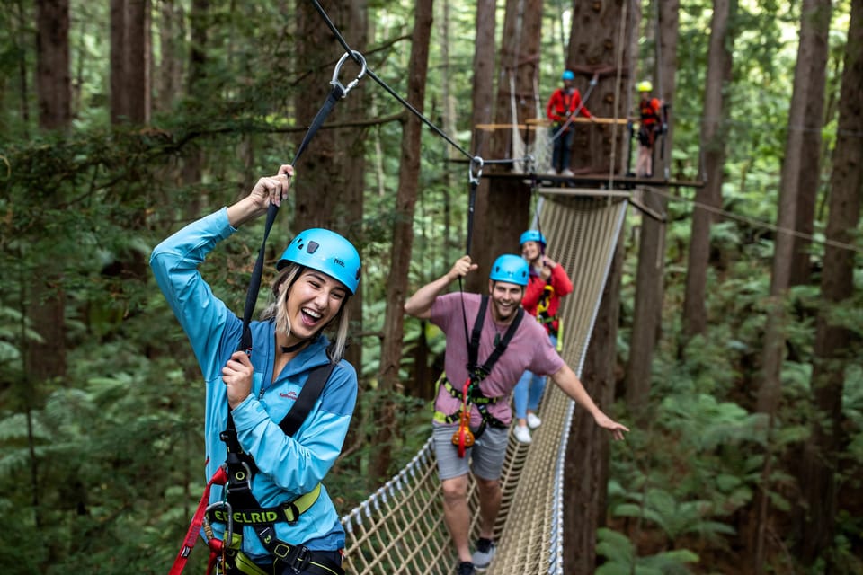 Rotorua: Redwoods Altitude High Ropes Adventure | GetYourGuide