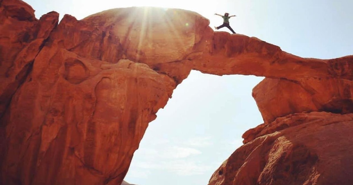 Wadi Rum: Full Day Hiking Tour to Burdah Arch with Lunch | GetYourGuide