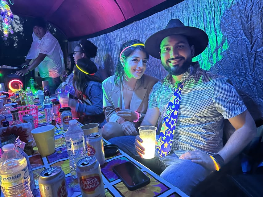 Mexico City: Xochimilco Neon Night Traditional Boat Party | GetYourGuide