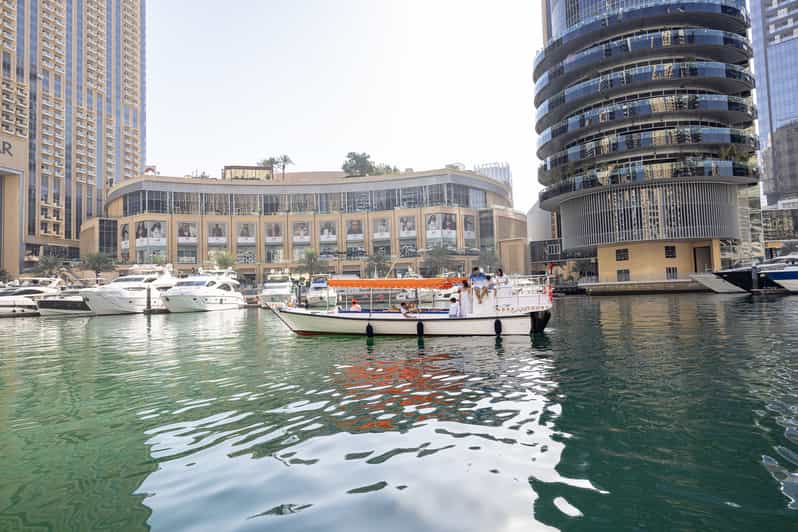 Dubai: Sunset Abra Boat Tour in Dubai Marina, Ain Dubai, JBR | GetYourGuide