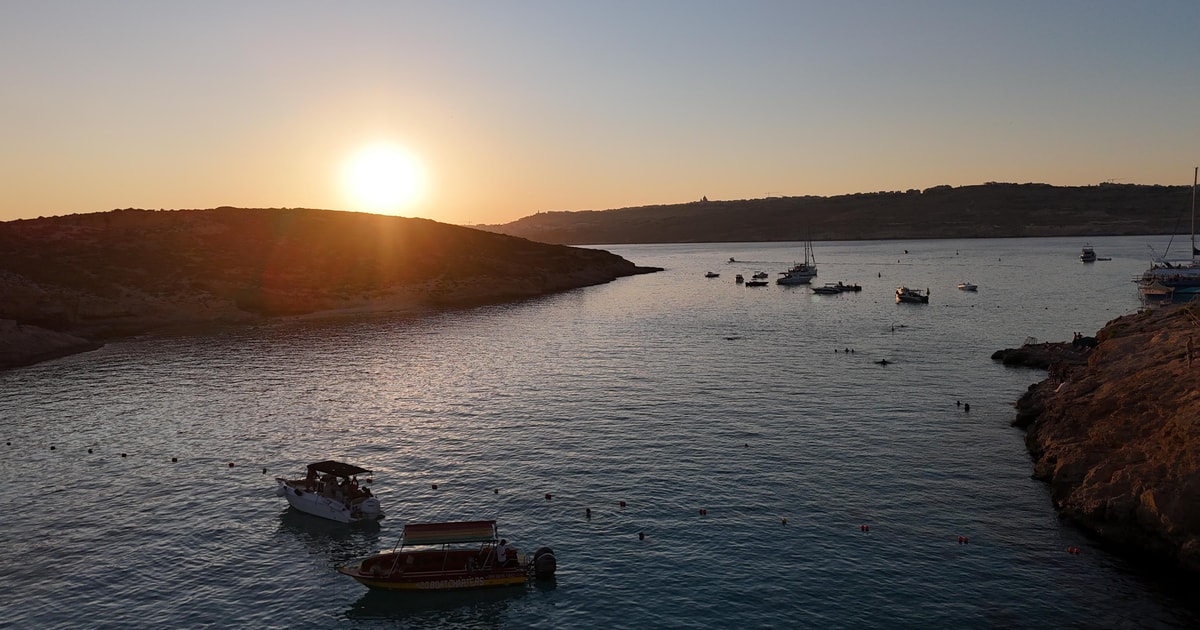 Sunset:Blue Lagoon, Crystal Lagoon,Malta Private Speedboat | GetYourGuide