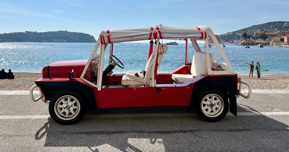 Tourist tour on French Riviera in a Mini Moke convertible | GetYourGuide