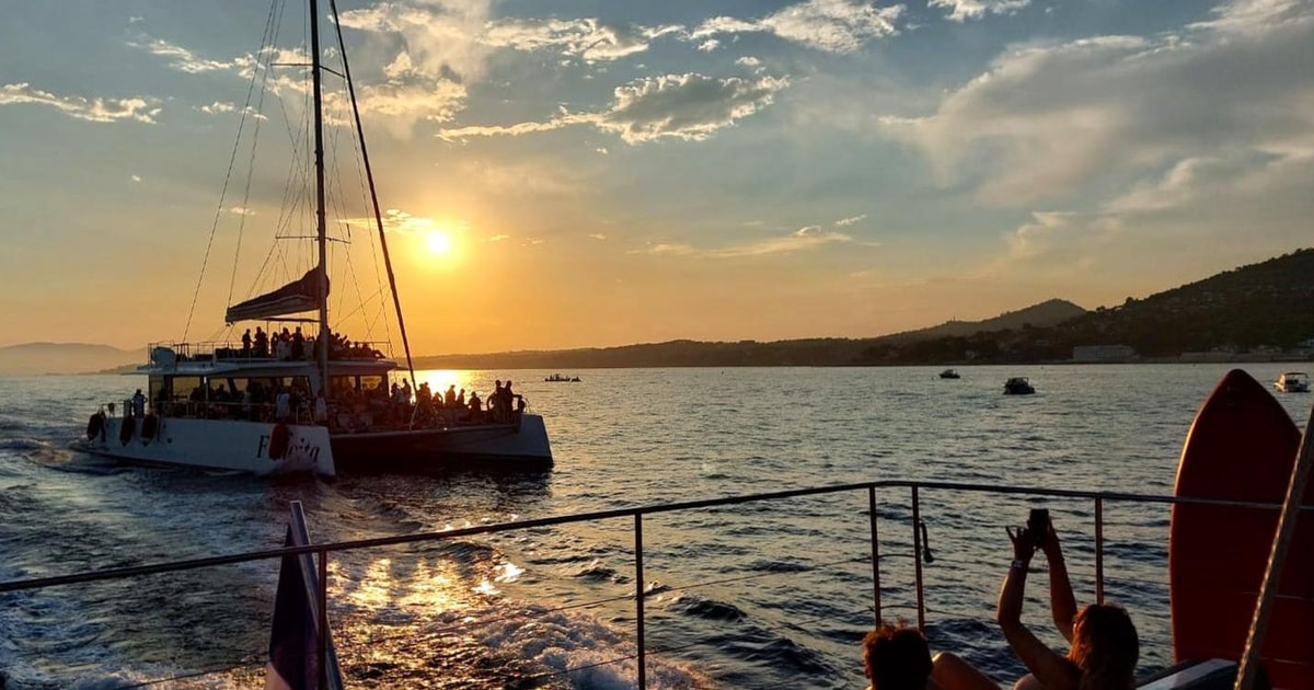 Saint Raphael: Sunset Cruise Cape Dramont & Golden Island | GetYourGuide