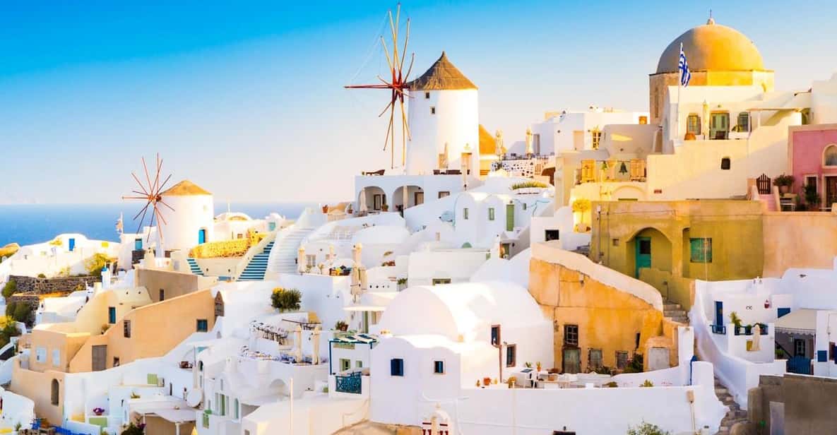 Creta: Viagem de 1 dia em Santorini de barco com visita a Oia e Fira ...