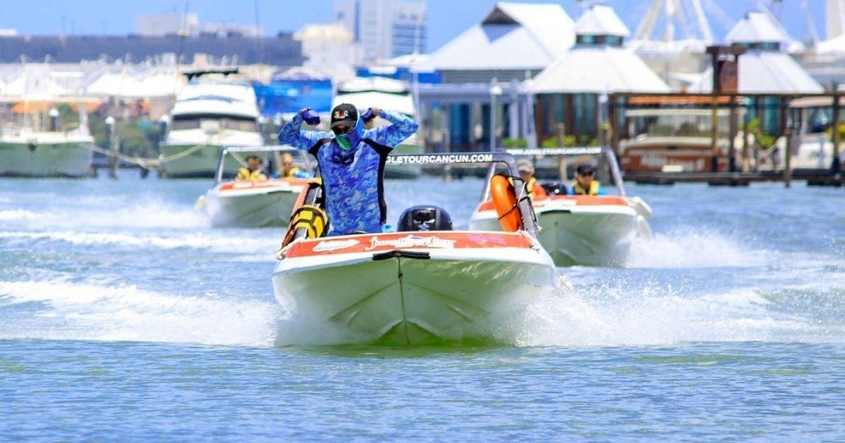 Cancun: Drive an Speedboat and Snorkel in coral reef | GetYourGuide