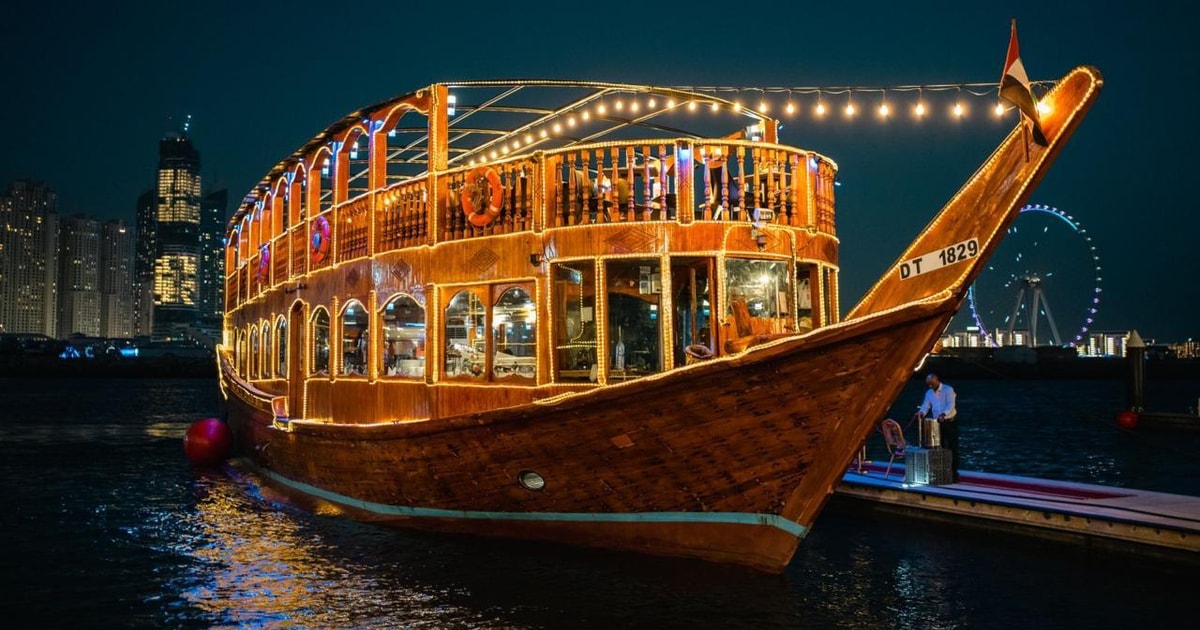 Dubai: Scenic Dhow Cruise with Buffet Dinner and Live Shows | GetYourGuide